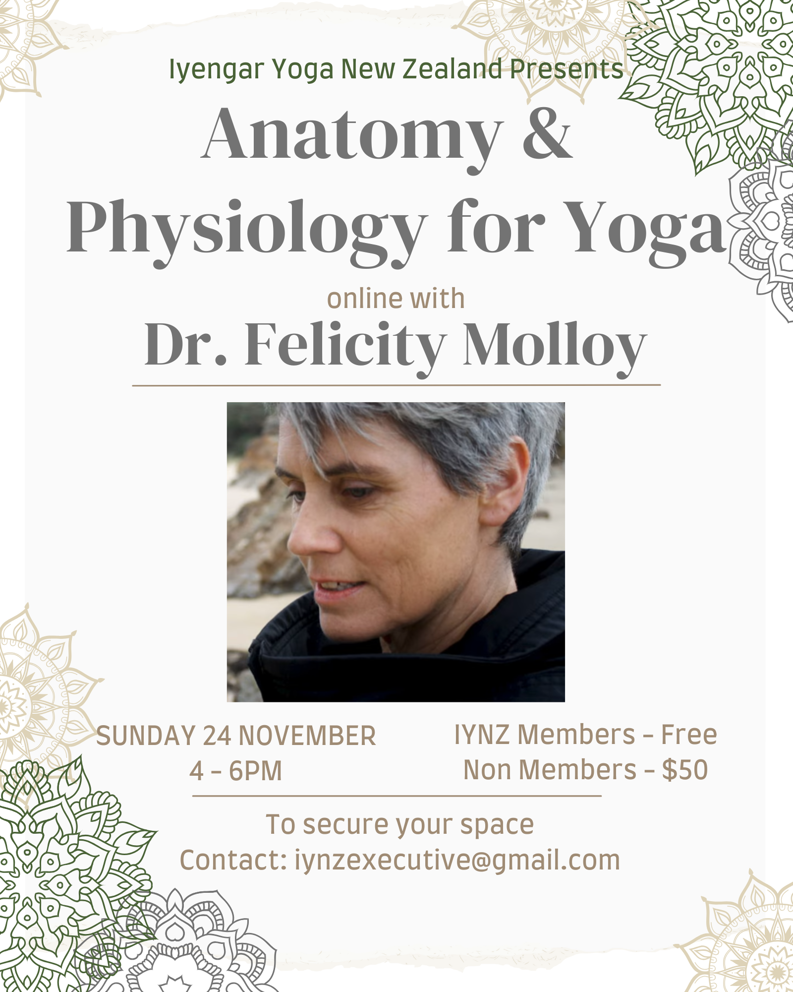 Anatomy & Physiology for Yoga with Dr Felicity Molloy - Iyengar Yoga ...
